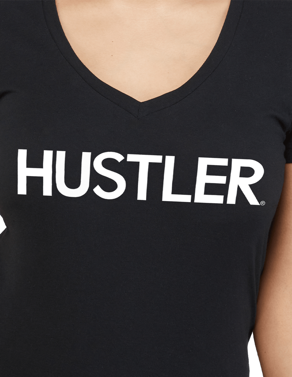 HUSTLER Classic Logo V Neck Tee | Apparel Womens at Hustler Hollywood